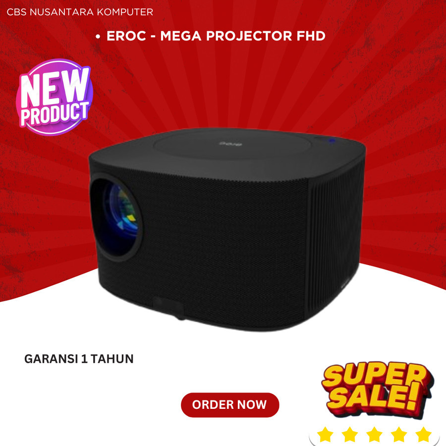 Jual EROC - MEGA Projector Full HD 600 ANSI Wifi 2.4 + 5G Fully Auto ...