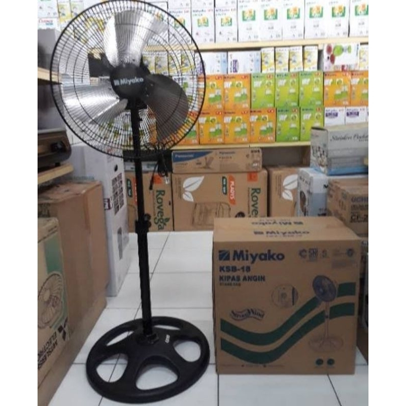 Jual Kipas miyako besi berdiri Ksb18 / kipas miyako besi hitam ksb18 ...