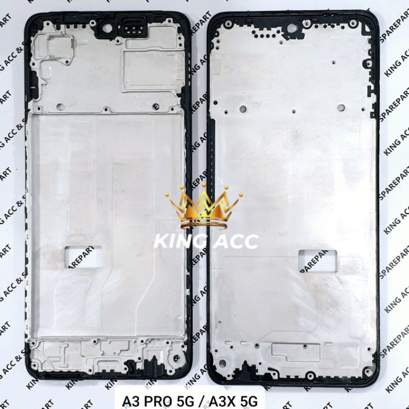 Jual FRAME DUDUKAN LCD TULANG TENGAH OPPO A3 PRO 5G / A3X 5G BLACK ...
