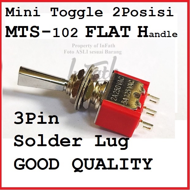 Jual InFath - Mini Toggle switch MTS-102 MTS-103 MTS-202 MTS-203 MTS-2033 Gagang pendek Flat ...