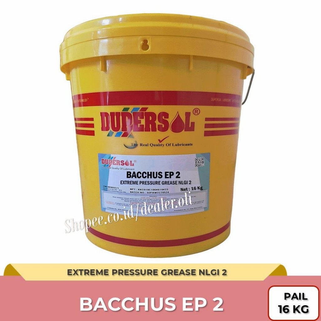 Jual DUPERSOL BACCHUS EP 2 Grease - Gemuk Lithium Extreme Pressure Industri Berat NLGI 2 (PAIL ...