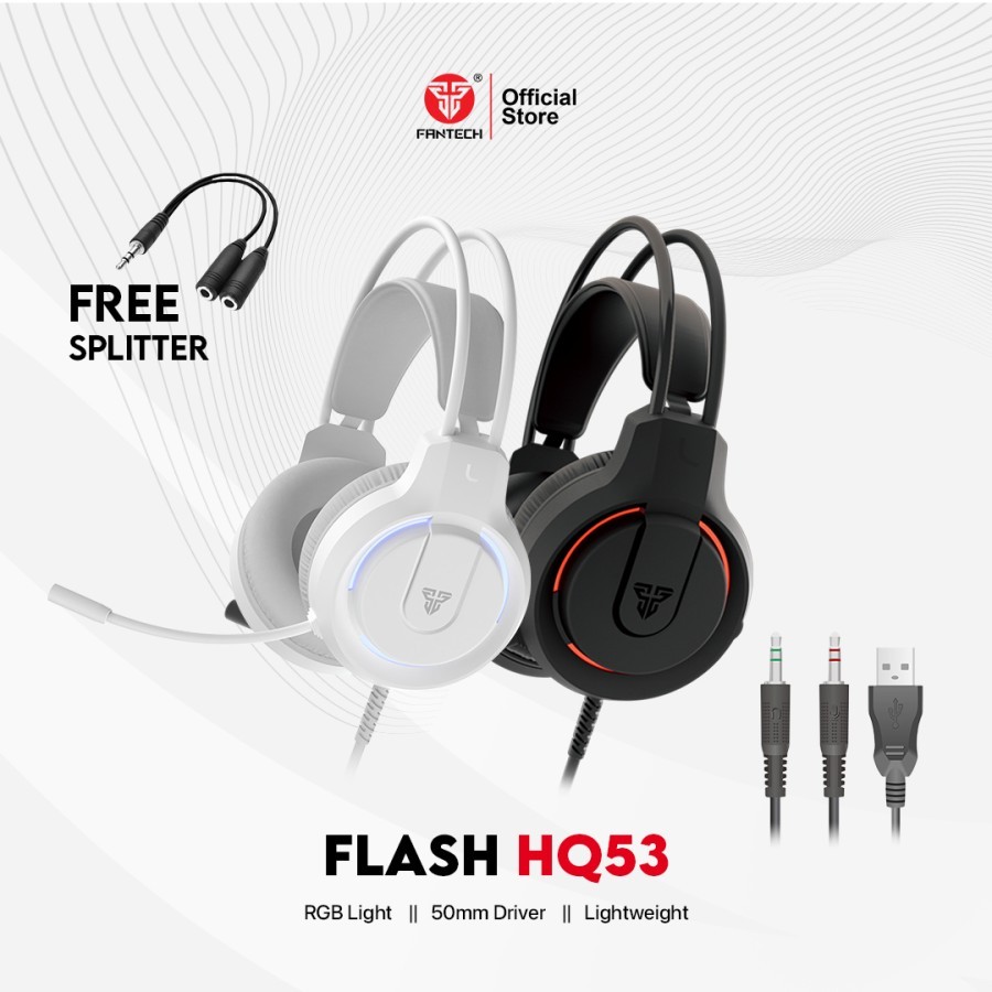 Jual FANTECH FLASH HQ53 GAMING HEADSET ORIGINAL | Shopee Indonesia