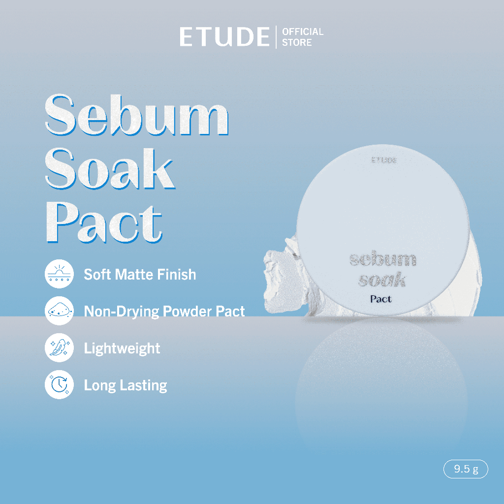 Jual ETUDE Sebum Soak Pact 9.5g Compact Powder - Cocok Untuk Semua Jenis Kulit | Shopee Indonesia