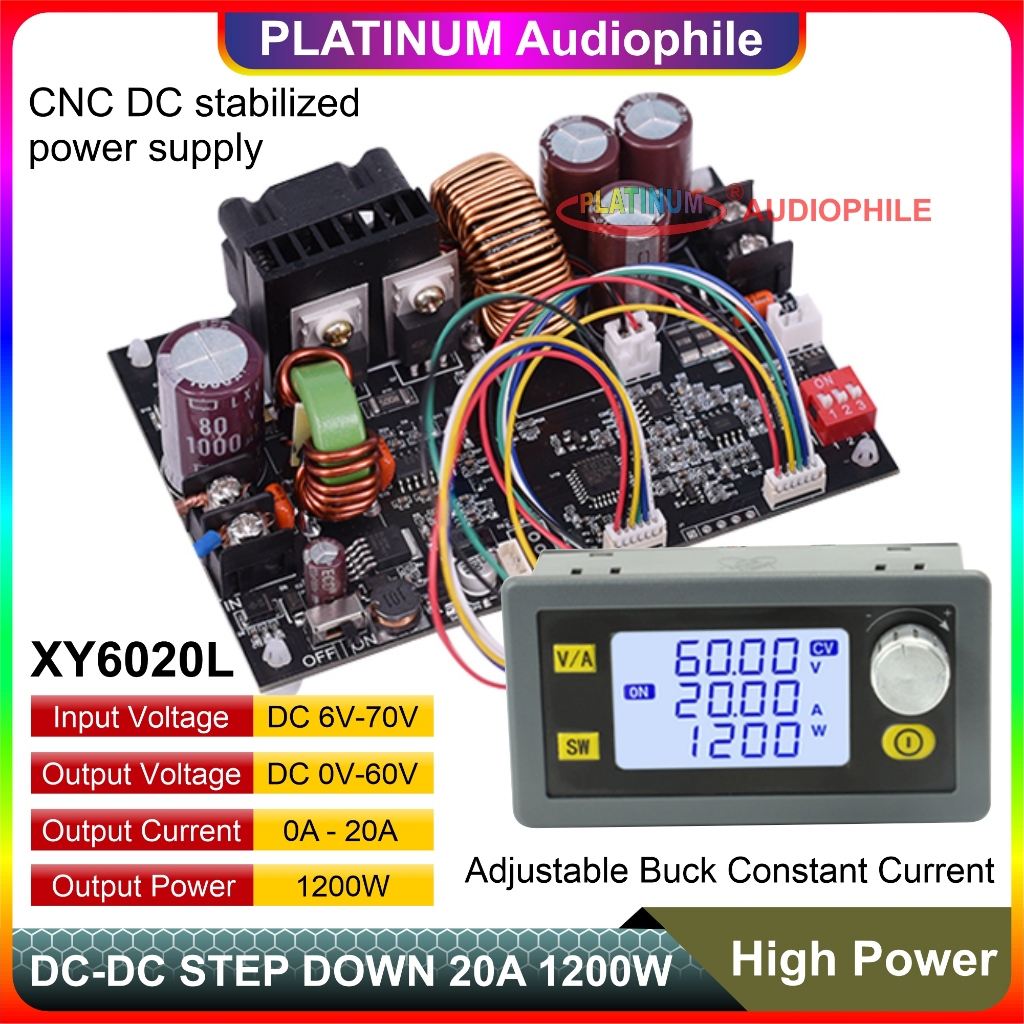Jual DC-DC Step Down 1200W 20A Digital Adjustable Boost Converter High ...