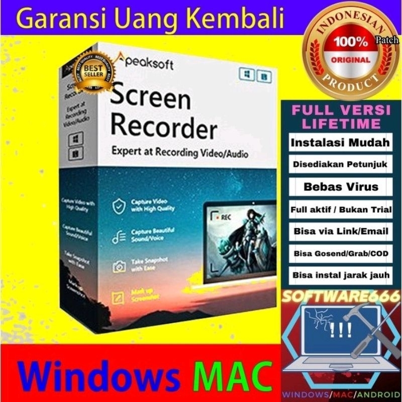 Jual Software Record Layar: Apeaksoft Screen Recorder 1.3 [WIN] - SOFTWARE - APLIKASI - PC ...