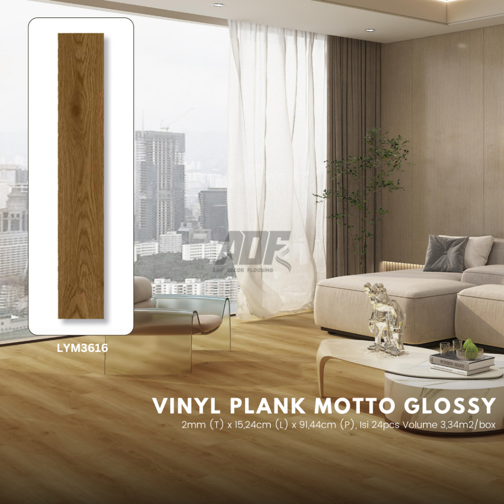 Jual MOTTO lantai vinyl plank tebal 2mm motif kayu / wood glossy - vinyl korea | Shopee Indonesia
