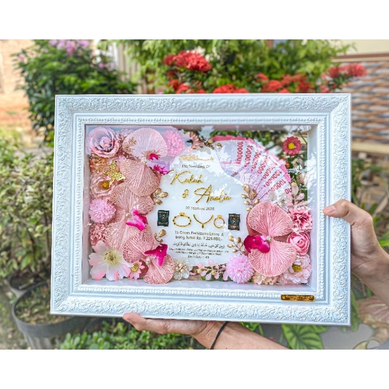 Jual Bingkai Mahar Custom / Mahar on Frame Custom / Bingkai Mahar Elegan / Bingkai Mahar ...