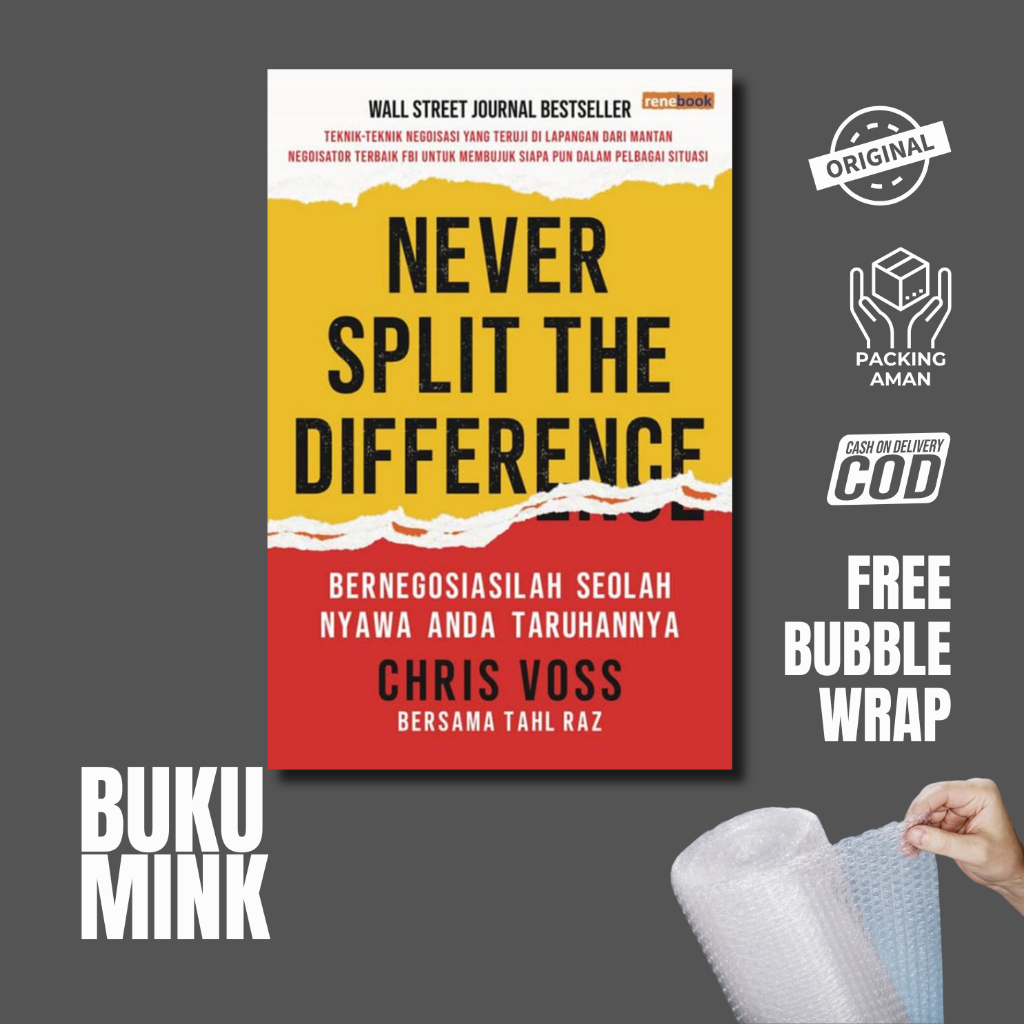 Jual Buku Never Split the Difference By Chris Voss Bersama Tahl raz ...