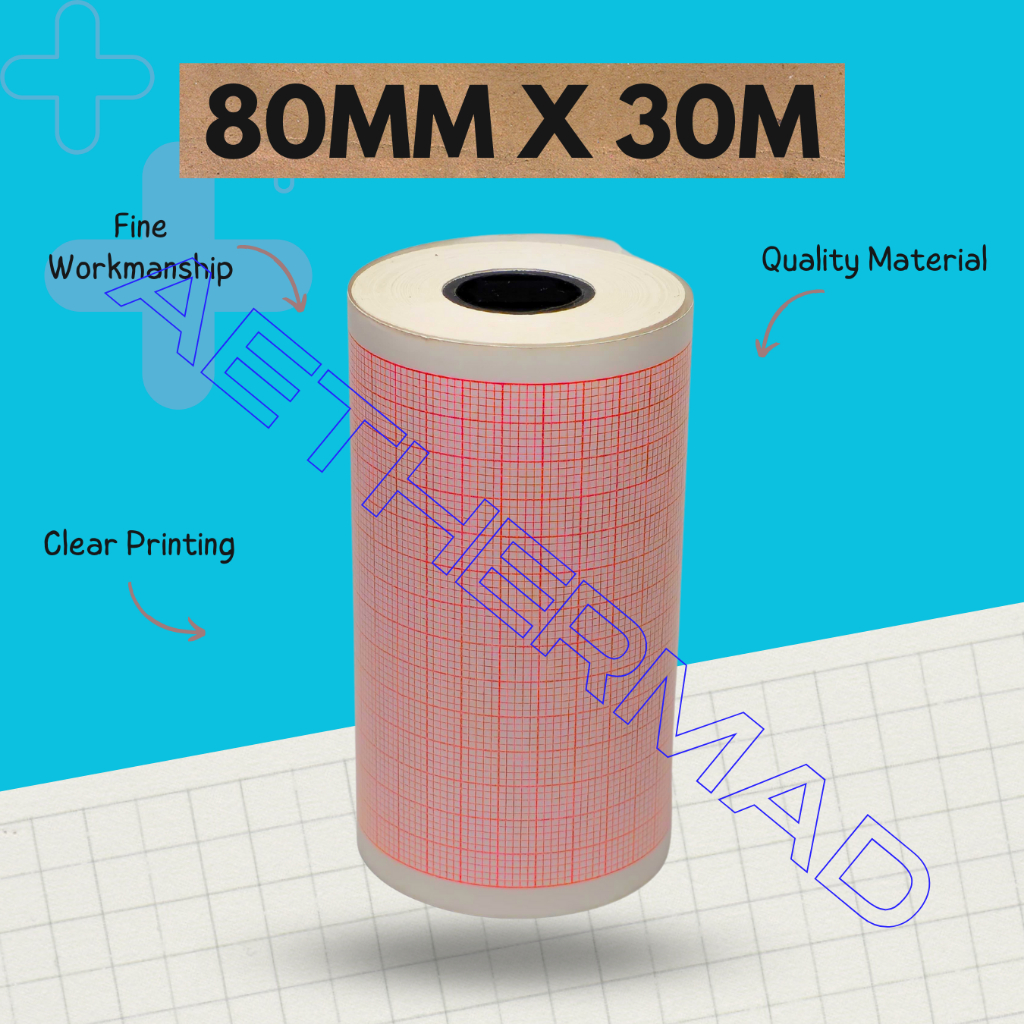 Jual Kertas Elektrokardiogram / Kertas ECG EKG 80mm X 30M X 16mm ...