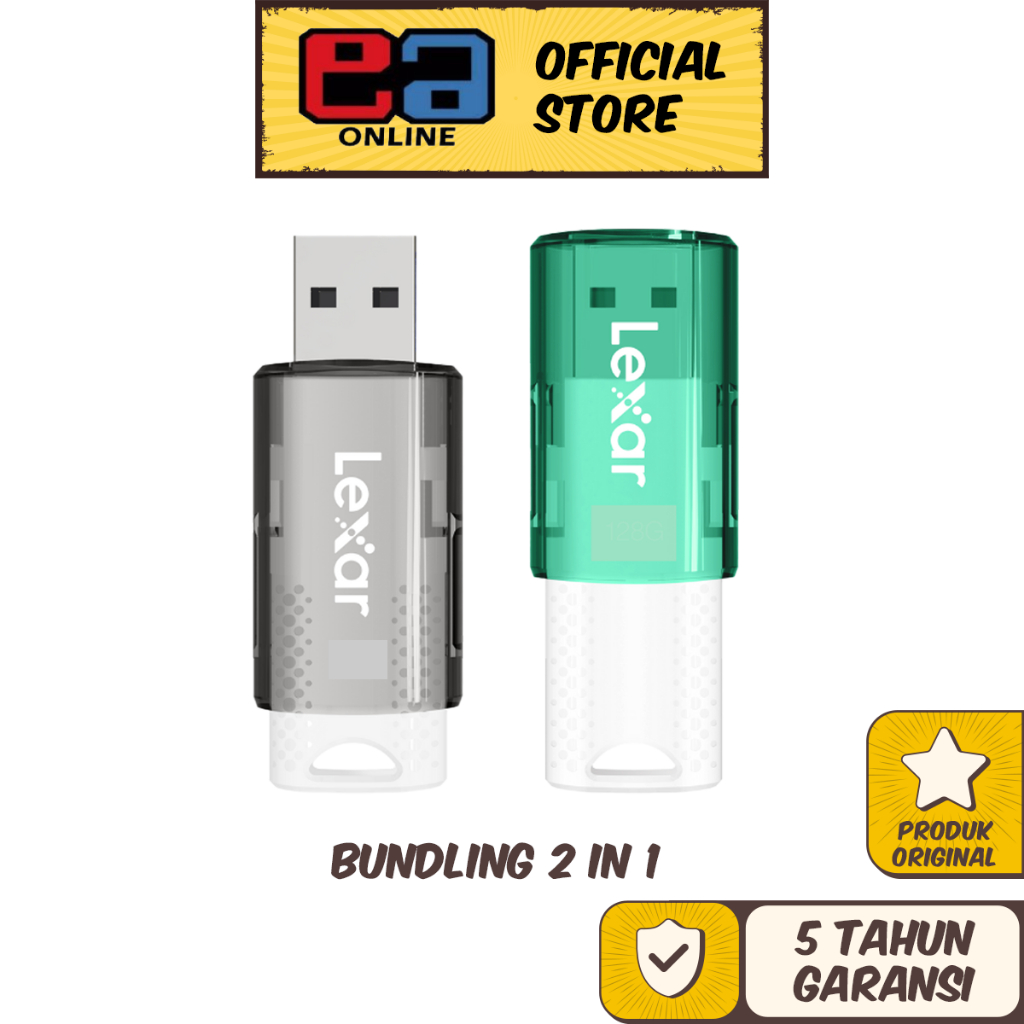 Jual Lexar Flashdisk S60 Bundling 2 in 1 USB 2.0 JumpDrive - 64GB / 128GB | Shopee Indonesia