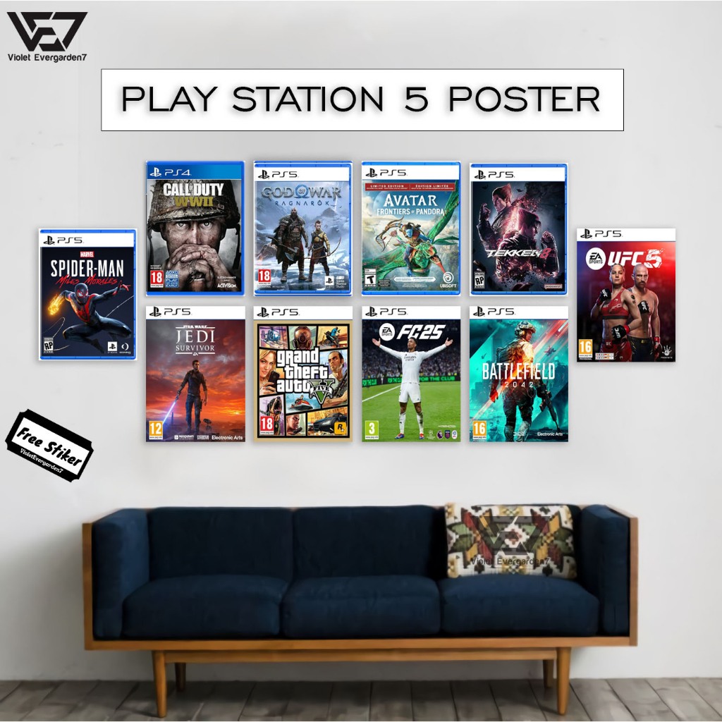 Jual WALL DECOR POSTER HIASAN DINDING PLAYSTATION 5/POSTER PS 5 /HIASAN ...