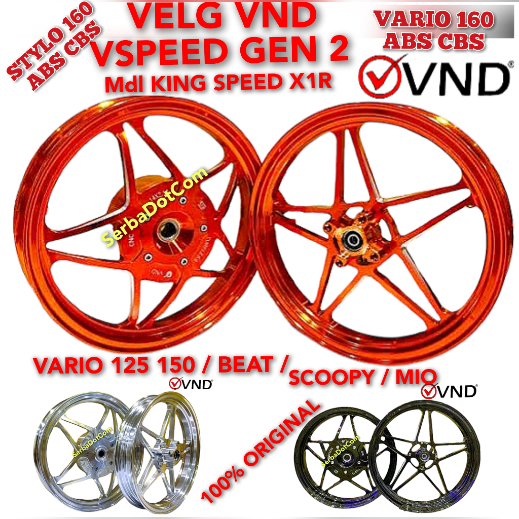 Jual VELG VND V SPEED GEN 2 ORIGINAL STYLO BEAT SCOOPY MIO SPORTY XRIDE M3 VARIO 125 150 160 ...