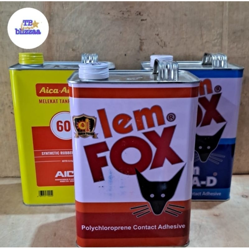 Jual Lem Fox 2,5kg Lem Fox Merah Galon Lem Fox Prima D 2.5kg Lem kuning ...