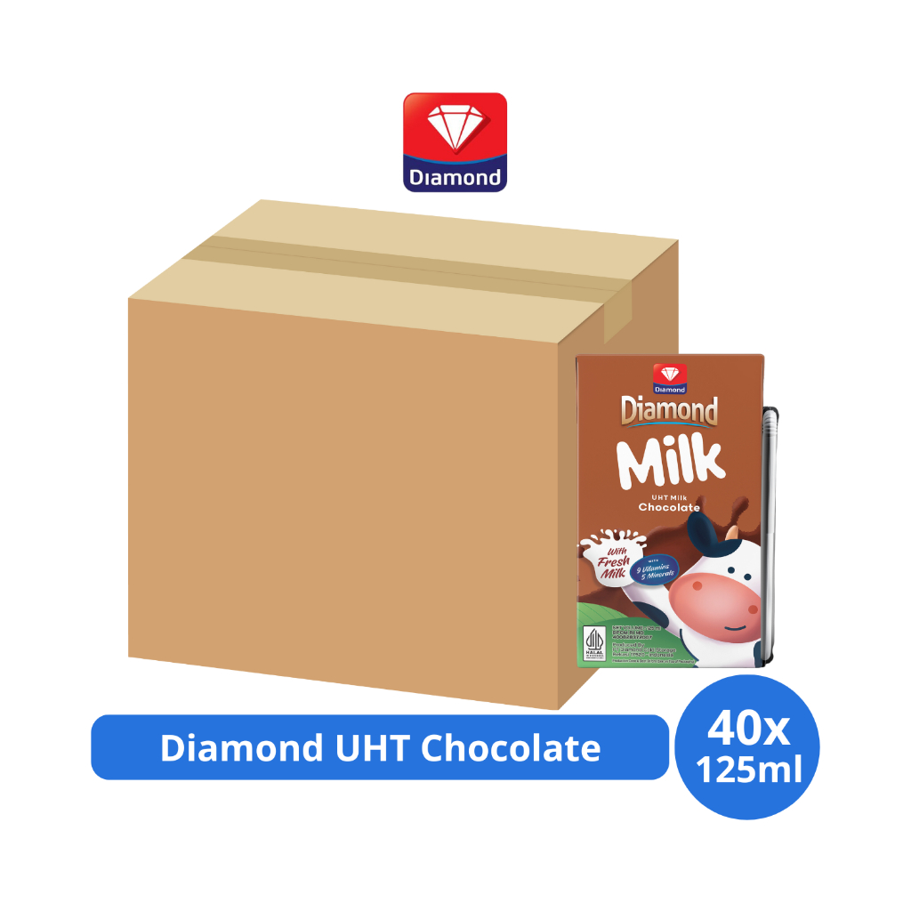 Jual Diamond Milk Susu UHT Chocolate 125ml x 40 pcs [Karton] | Shopee Indonesia