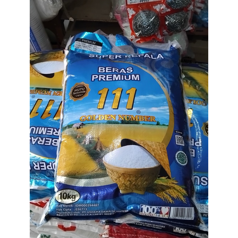 Jual ( Termurah ) Beras Premium 111 Golden Number super 10kg | Shopee ...