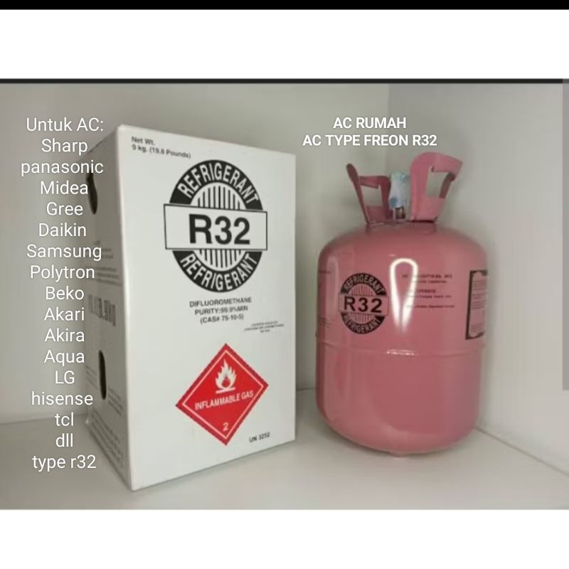 Jual FREON AC RUMAH FREON R32 ISI 1 KG plus TABUNG | Shopee Indonesia