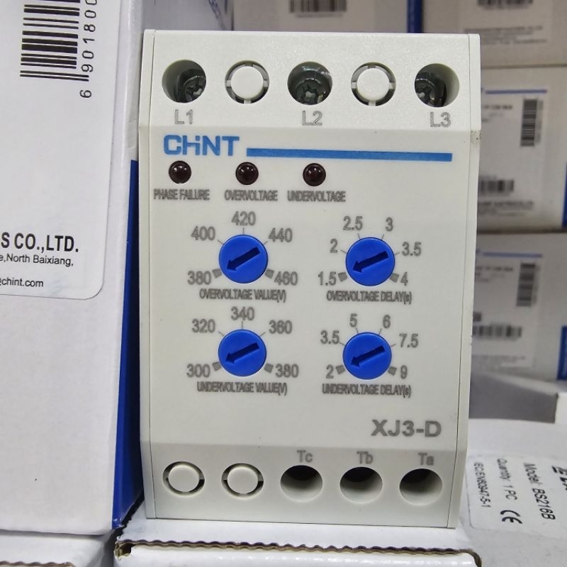 Jual XJ3D PFR PHASE FAILURE RELAY CHINT UNDER VOLTAGE PROTECTOR 380V XJ3-D CHINT ELECTRIC ...
