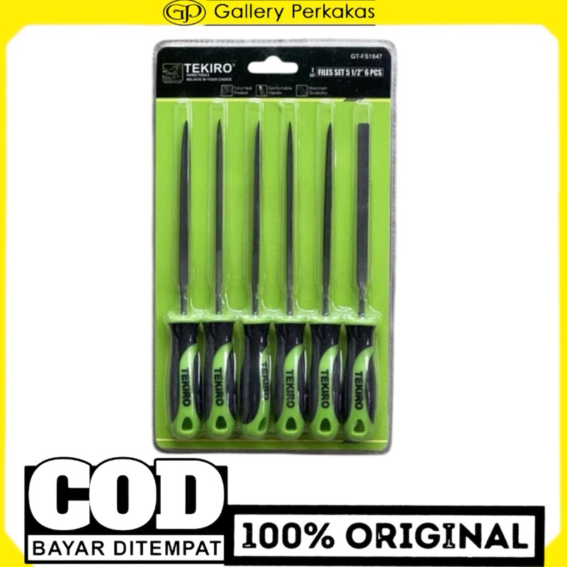 Jual Tekiro Kikir set 6 pcs 5,5 inch files set 1/2 6pcs | Shopee Indonesia