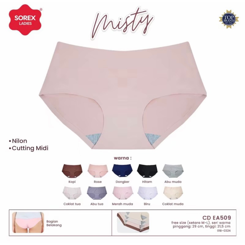 Jual Sorex EA 509 Celana dalam CD wanita seamless - TIPE POLOS PORI | Shopee Indonesia