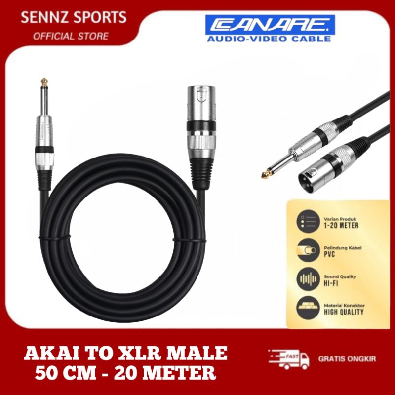 Jual Kabel jack XLR to AKAI mono/Kabel mixer ke power | Shopee Indonesia