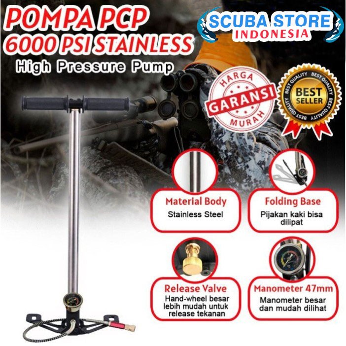 Jual Pompa PCP Regulator Manual Pump Premium Stainless Steel 6000psi ...