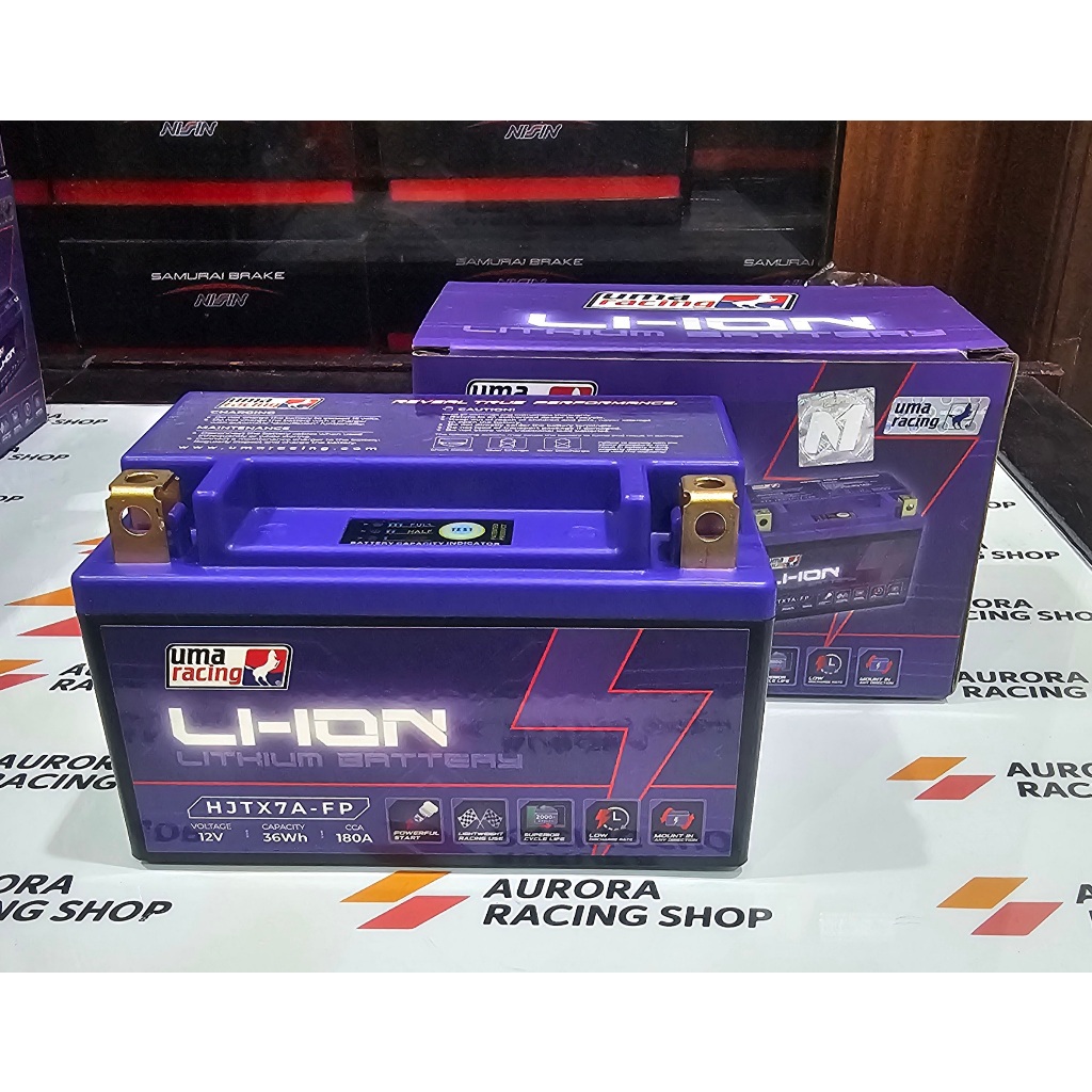 Jual AKI MOTOR UMA LITHIUM BATTERY HJTX7A - FP 12V 7AH 36Wh CCA 180 ...