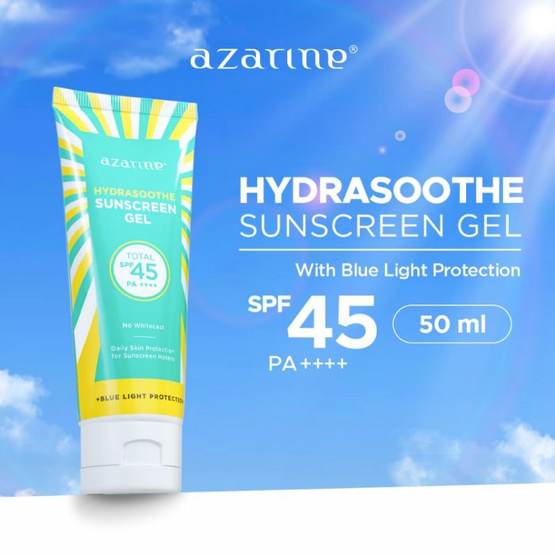 Jual Azarine Hydrasoothe Sunscreen Gel SPF 45 PA++++ 50Ml | Shopee Indonesia