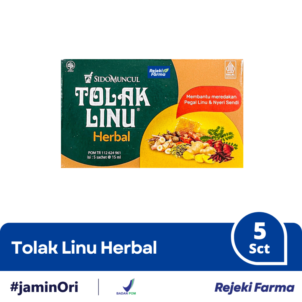 Jual Tolak Linu Herbal 1 Box isi 5 Sachet - TolakLinu SidoMuncul Kuning ...