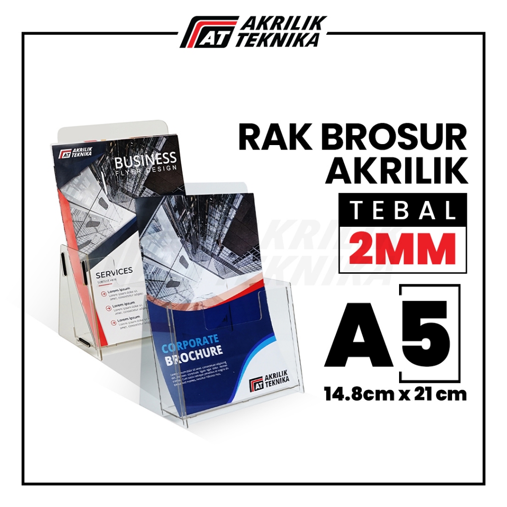 Jual Rak Brosur Akrilik A5 / Display Menu Meja / Acrylic Flyer Holder ...