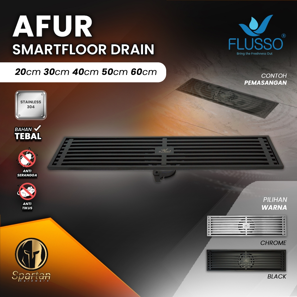 Jual Flusso Smart Floor Drain Afur Lantai Saringan Got Kamar Mandi ...