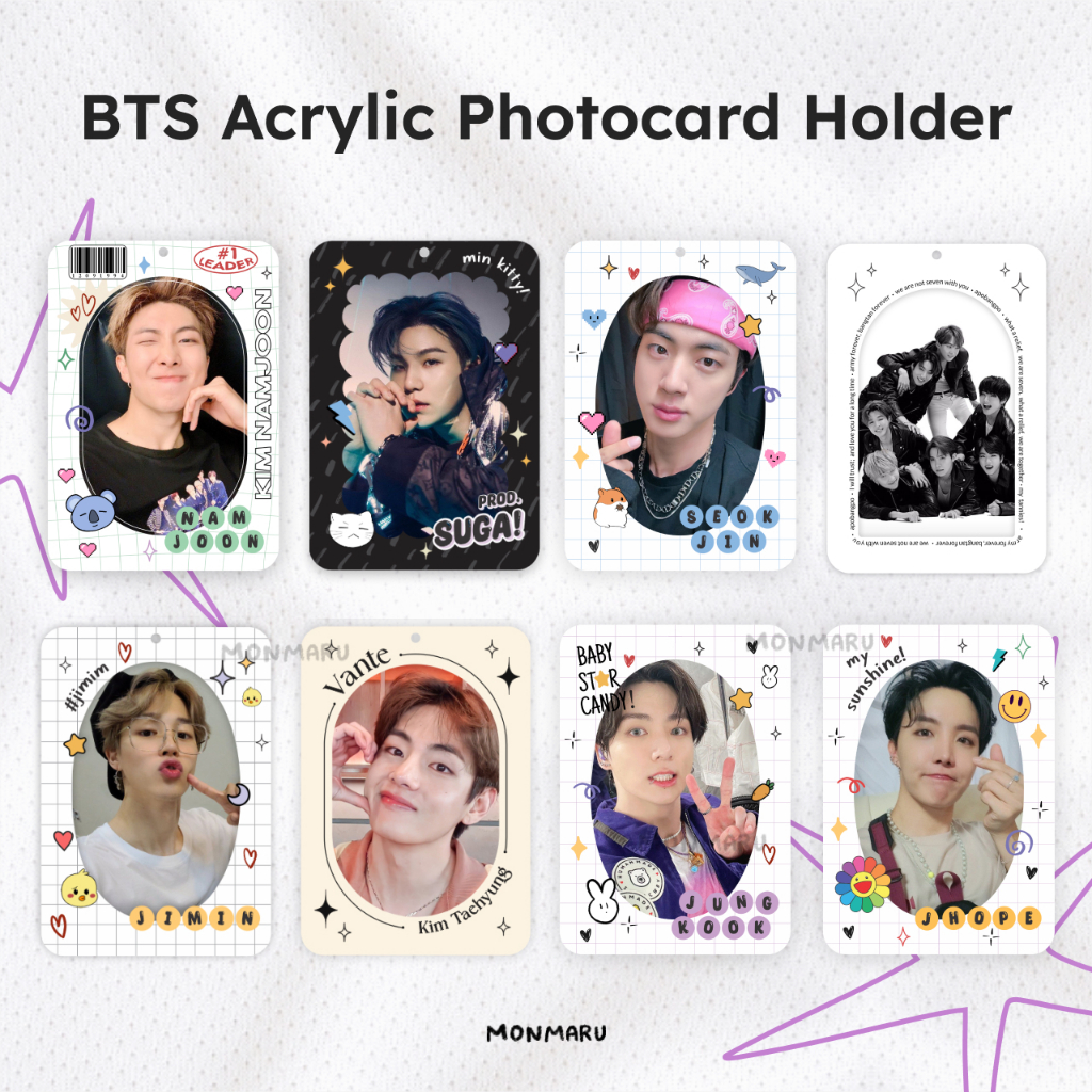 Jual [READY] BTS Acrylic Photocard Holder & Keychain - monmaru | Shopee Indonesia