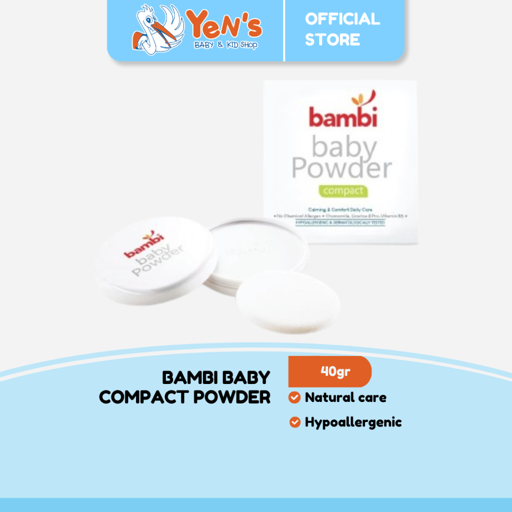 Jual Bambi Baby Compact Powder 40gr | Bedak Padat Bayi Kulit Normal ...