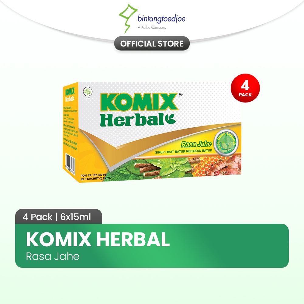 Jual Komix Herbal Jahe 4 Pack (24 Sachet) | Shopee Indonesia