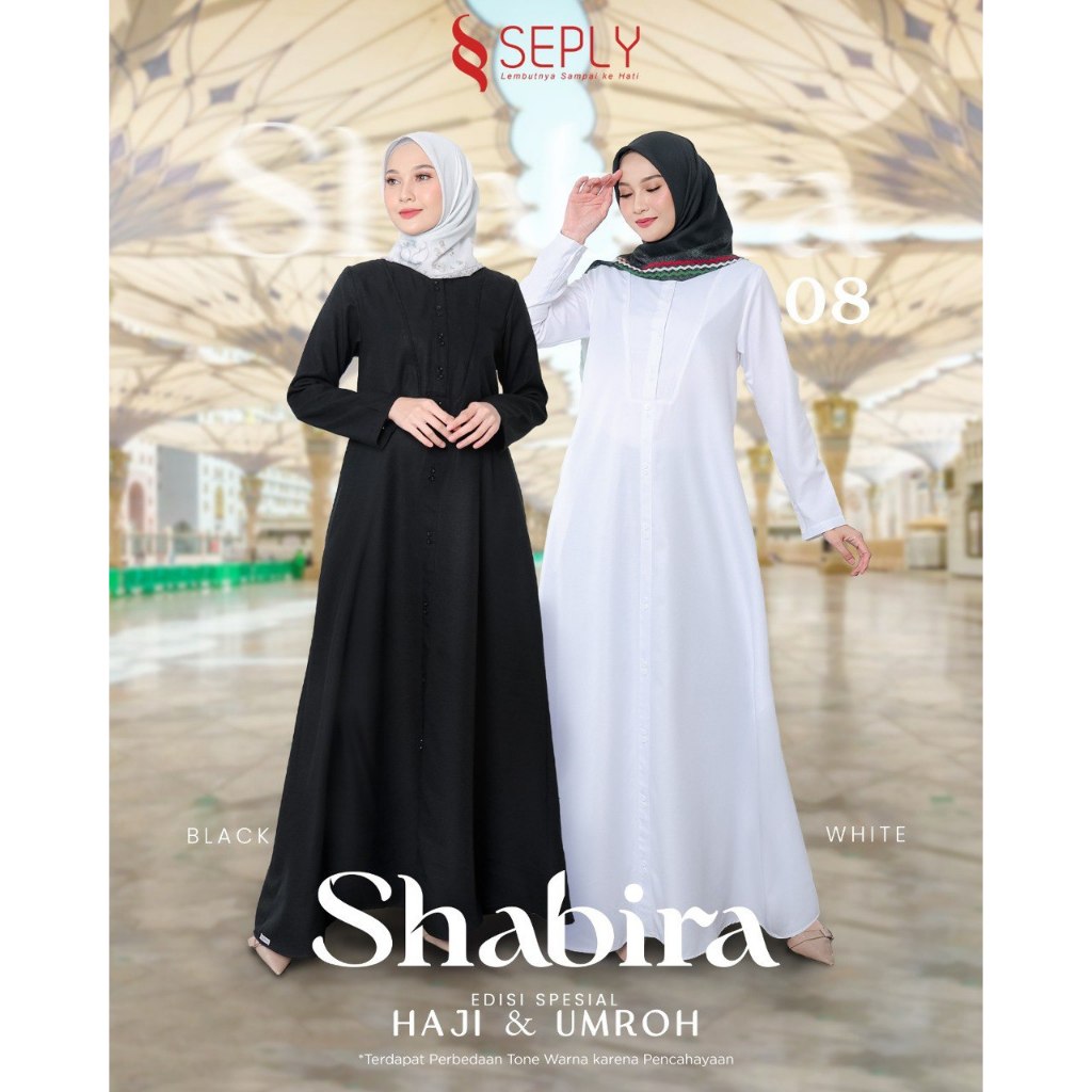 Jual GAMIS SEPLY SHABIRA 08 WARNA BLACK DAN WHITE BAHAN PRILLY | Shopee ...