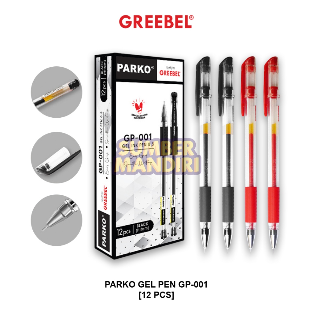 Jual Gel Pen Pulpen Pena GREEBEL Parko GP-001 0.5 [12 PCS] | Shopee Indonesia