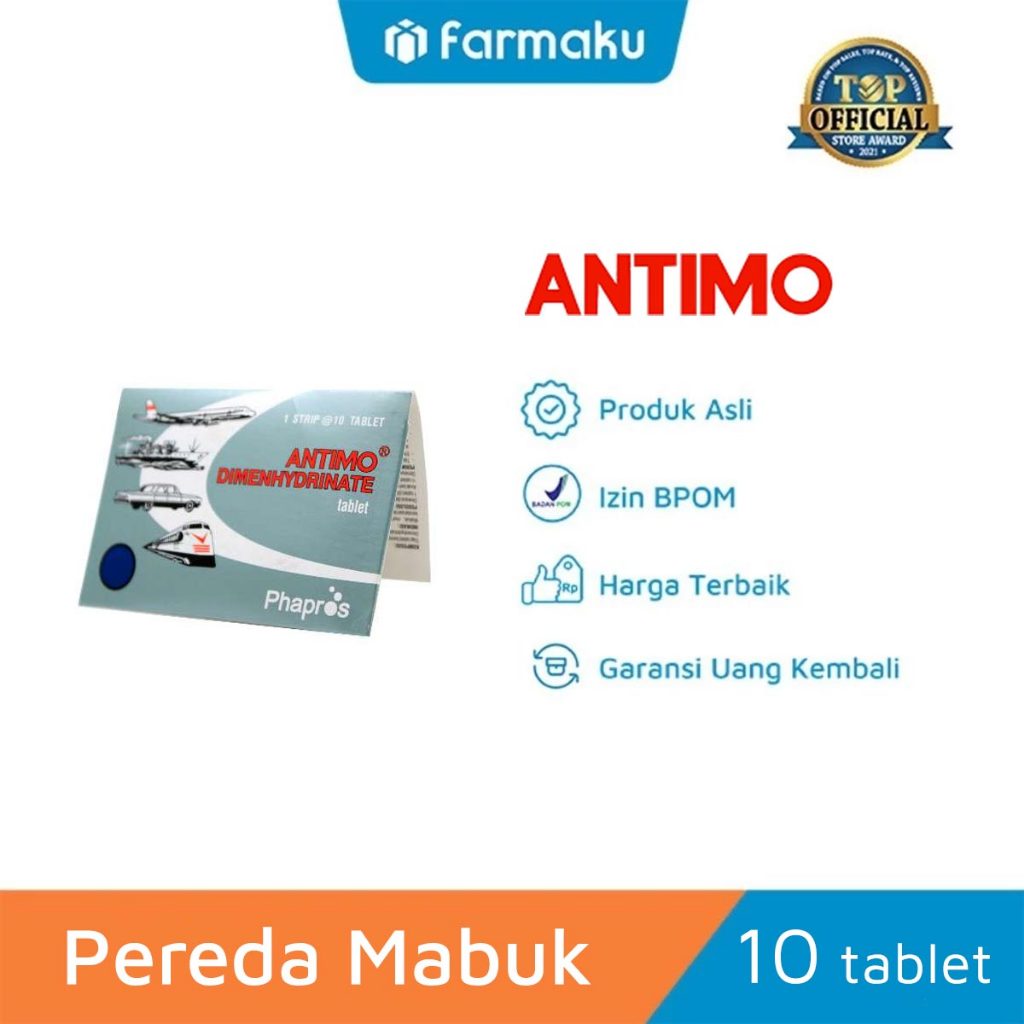 Jual Antimo - 1 Strip Isi 10 Tablet - Obat Anti Mabuk Perjalanan ...