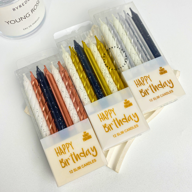 Jual Lilin Ulang Tahun Aesthetic Starry Gold Silver Rosegold / Lilin ...