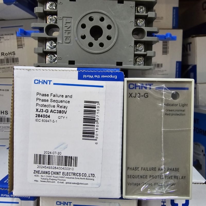 Jual PFR XJ3G PHASE FAILURE RELAY AC 380V XJ3-G CHINT ELECTRIC | Shopee ...