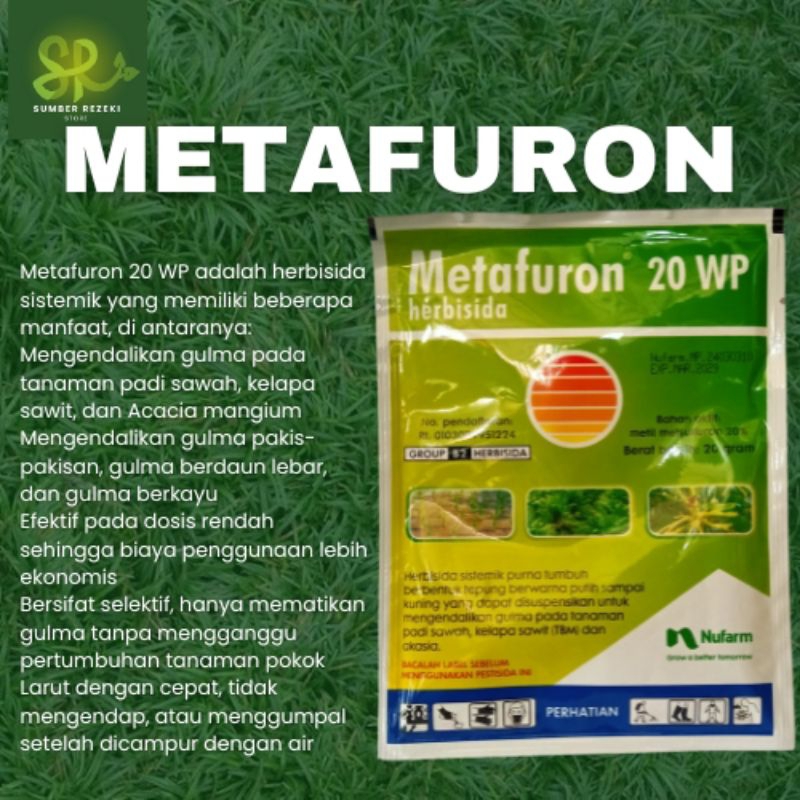 Jual METAFURON 20 WP HERBISIDA SISITEMIK PURNA TUMBUH UNTUK ...
