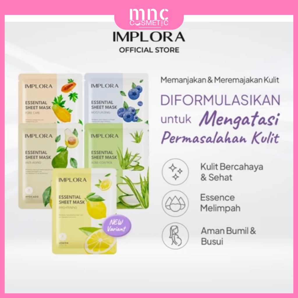 Jual IMPLORA Essential Sheet Mask | Shopee Indonesia