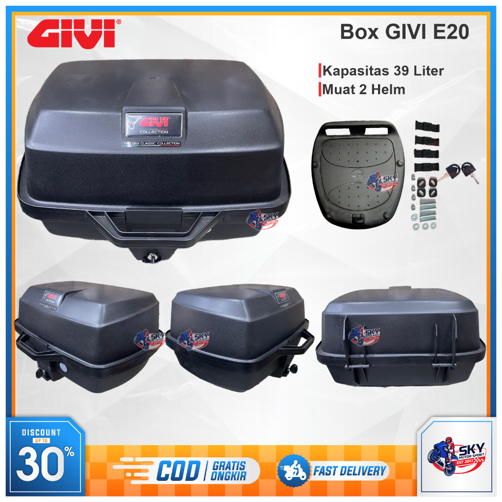 Jual Box Belakang Motor GIVI E20 Classic 39 Liter Original Universal ...