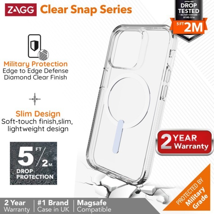 Jual Zagg Clear Snap Case iPhone 13 / 14 Casing Magsafe Magnetic | Shopee Indonesia
