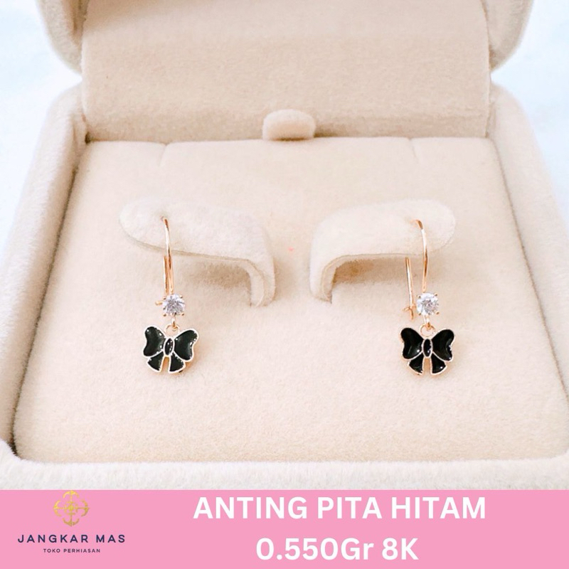 Jual ANTING DAUN PITA HITAM VARIASI CAT CATAN BETAT 0.550GR KADAR 8K ...