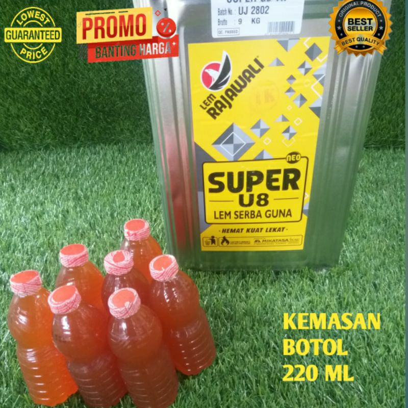 Jual Lem botol 220 ml/lem rekat kuat lem serbaguna lem rajawali super u ...