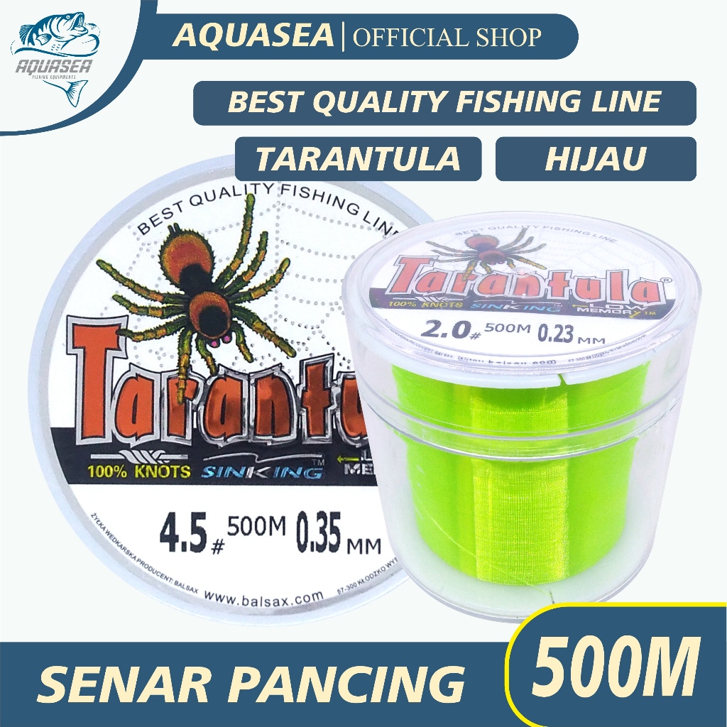 Jual AQUASEA Tali Pancing 500m Pancing Tarantula Hijau Fishing Line ...