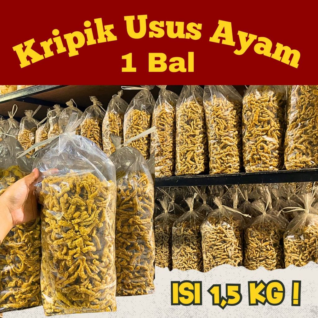 Jual Keripik Usus Ayam Krispy Original Kemasan 1 ball | Shopee Indonesia
