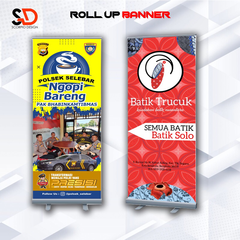 Jual JASA DESAIN DAN CETAK ROLL UP BANNER DLL | Shopee Indonesia