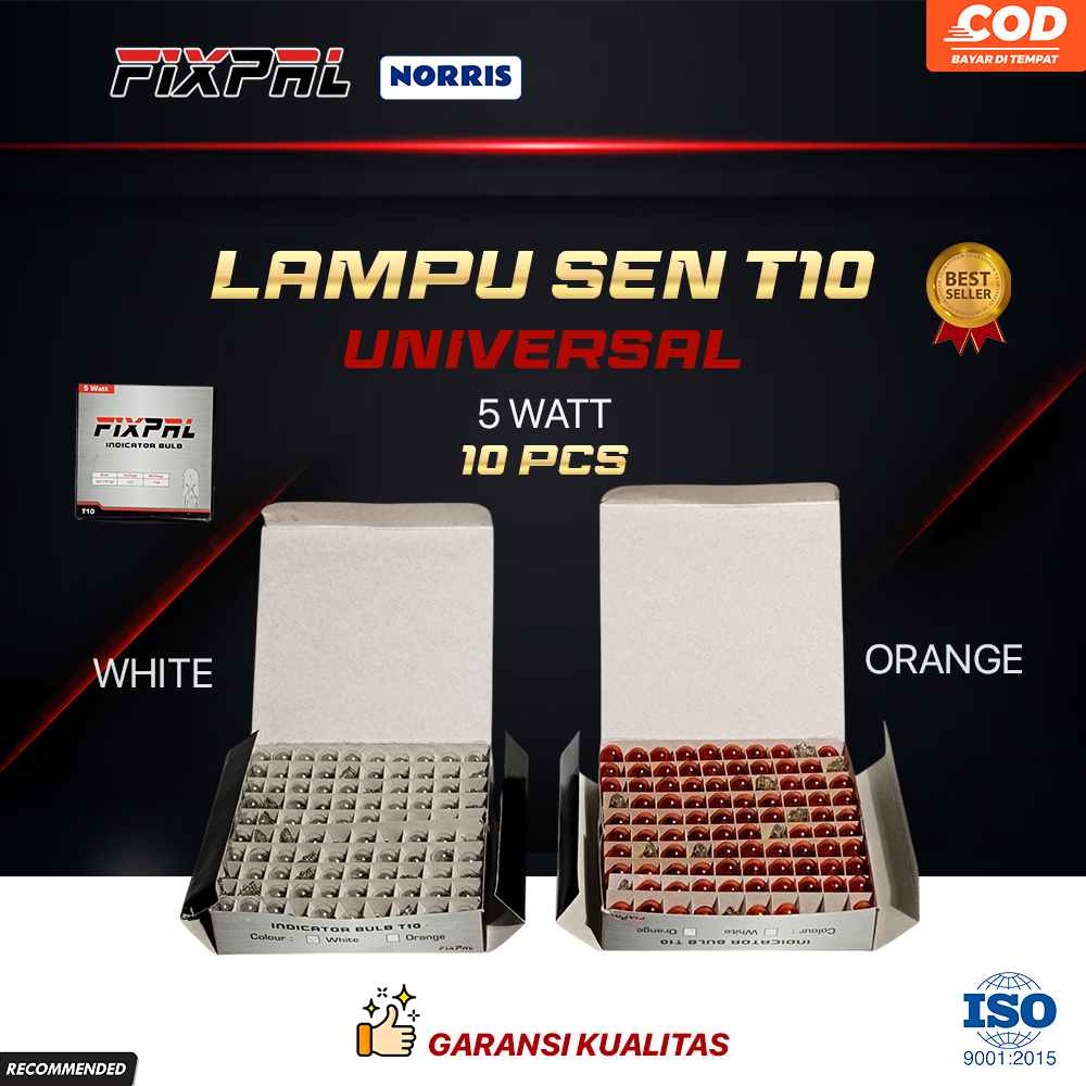 Jual FIXPAL Bohlam Senja Lampu Tancap T10 12V 5 Watt Lampu Motor Mobil ...