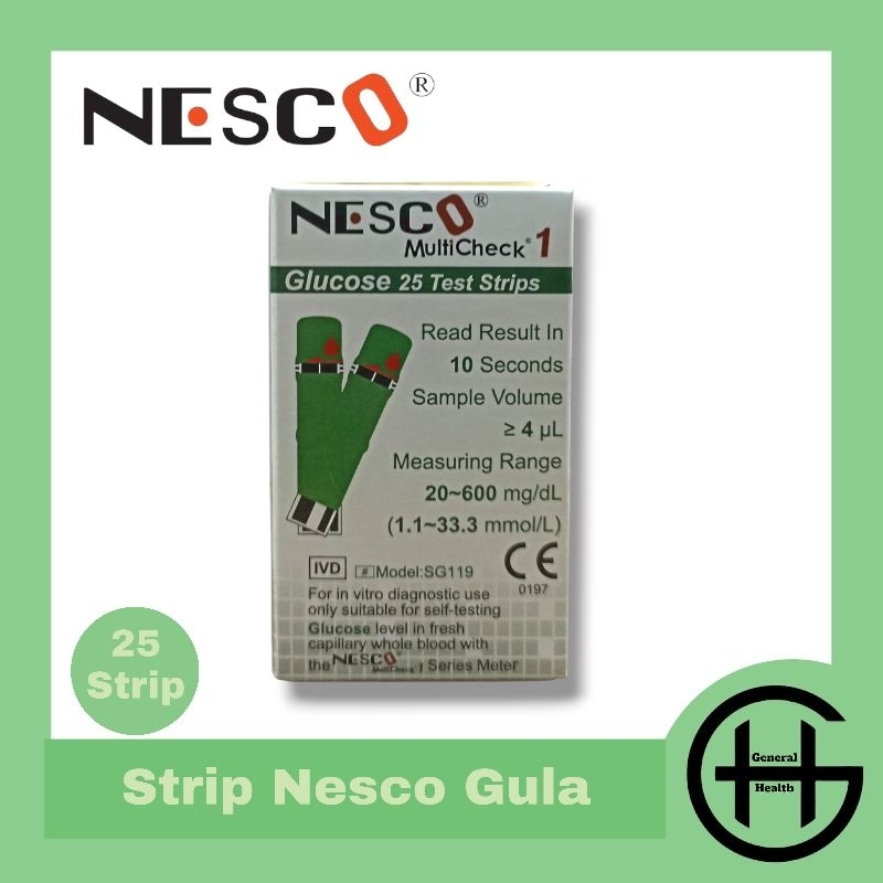 Jual Strip Nesco Gula Nesco Glucose 25 Strip Isi Ulang Nesco Gula ...