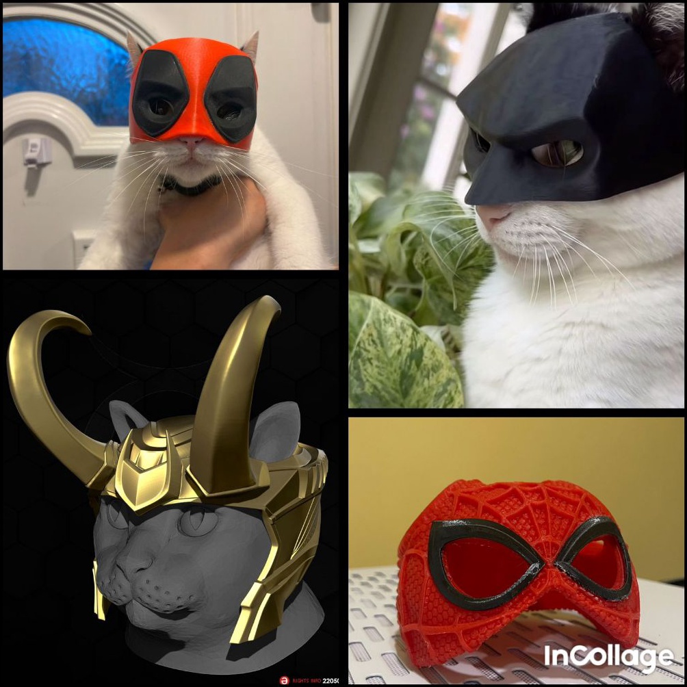 Jual Deal Now Topeng Kucing Batman Deadpool Spiderman Loki Mainan ...